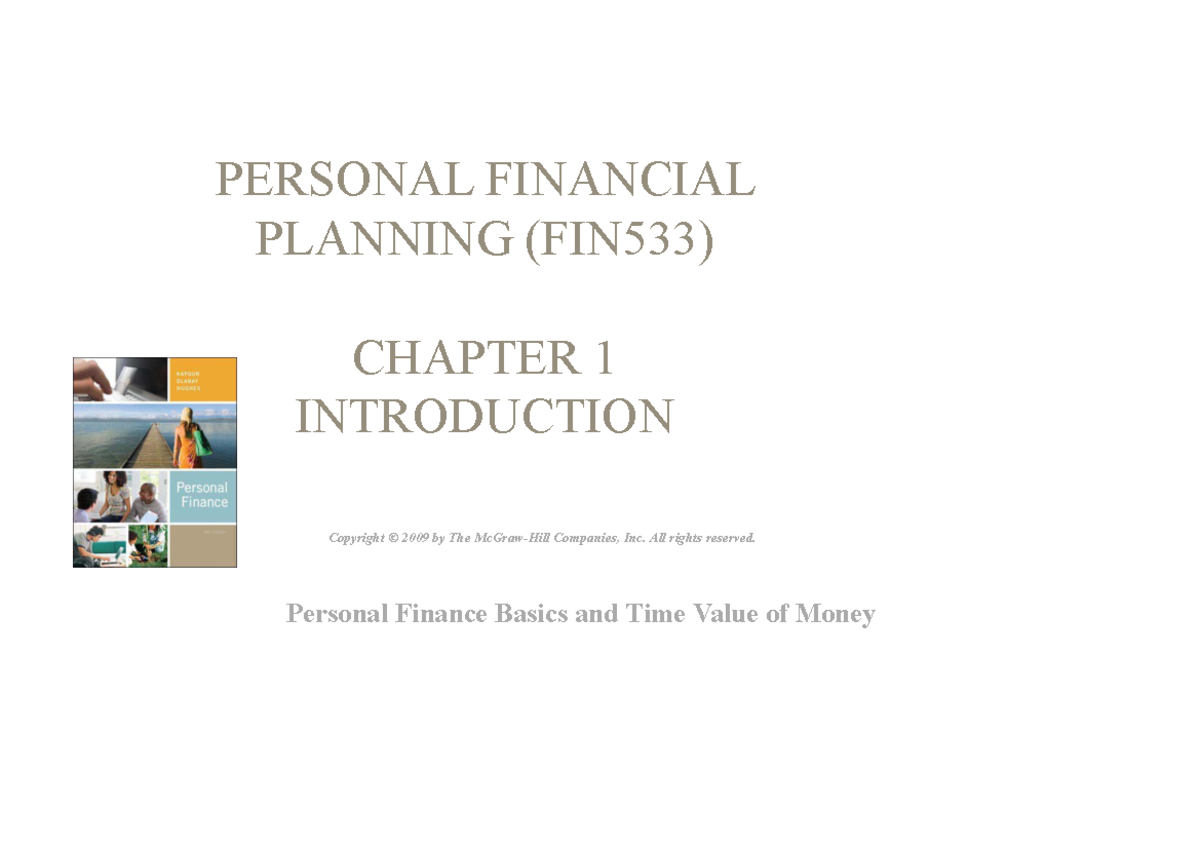 FIN533 CHAPTER 1: Personal Finance Basics & Time Value of Money - Studocu