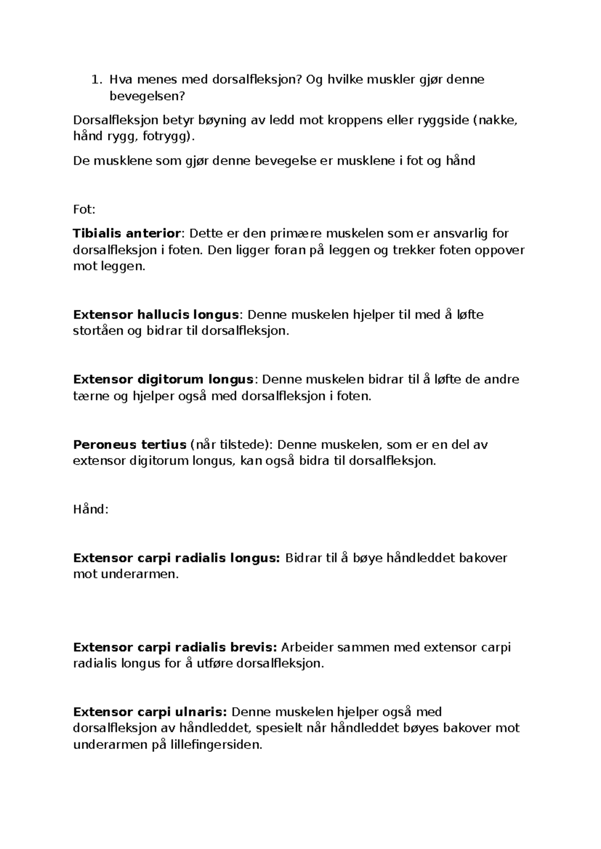 12345 - Dorsalfleksjon, Plantarfleksjon, Eversjon og Prasjon - Studocu
