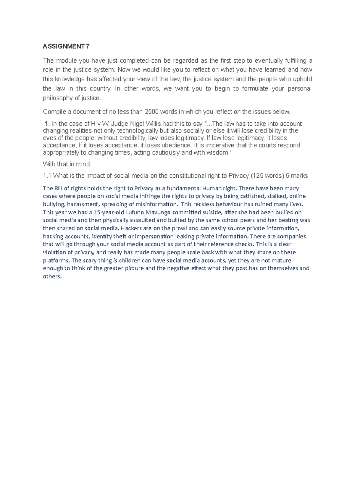 Assignment 7 first question - impact of social media on the ...