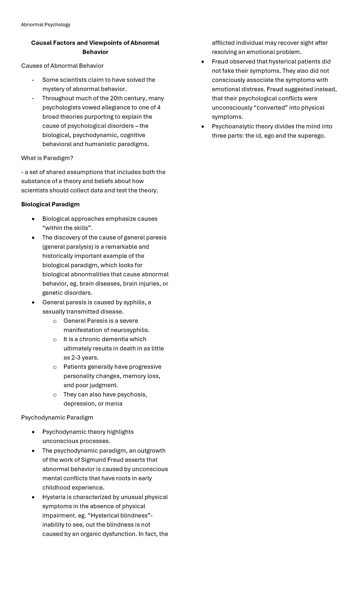 Ab Psych(L2) - Lesson 2: Understanding Causal Factors of Abnormal ...