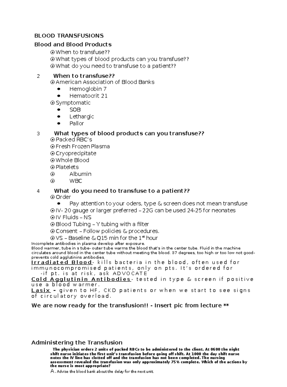 Organ and Tissue, Blood Products and Immunosuppressive Therapy (1 ...