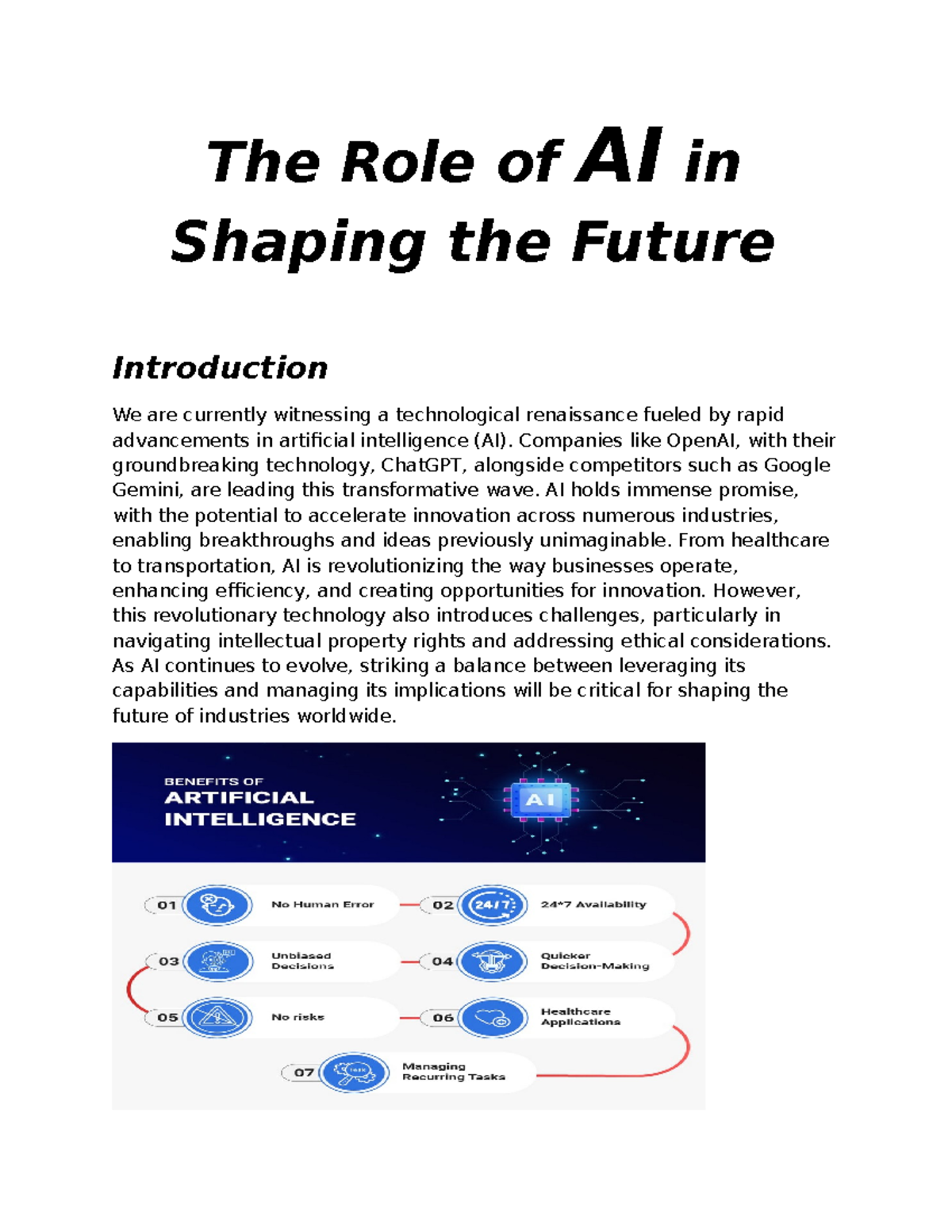 AI's Transformative Role in Shaping the Future: Challenges ...