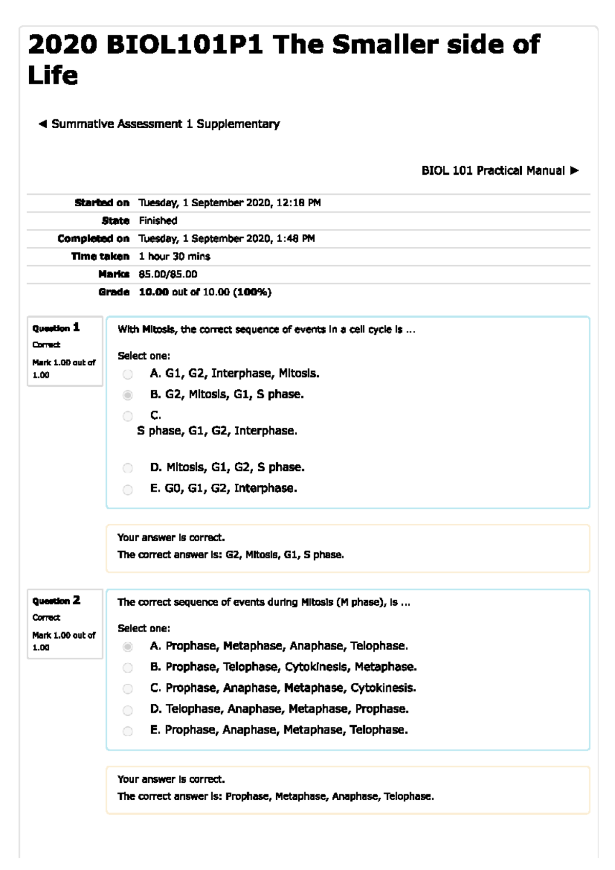 BIOL 200 Final Exam Practice: Past Questions and Answers - Studocu