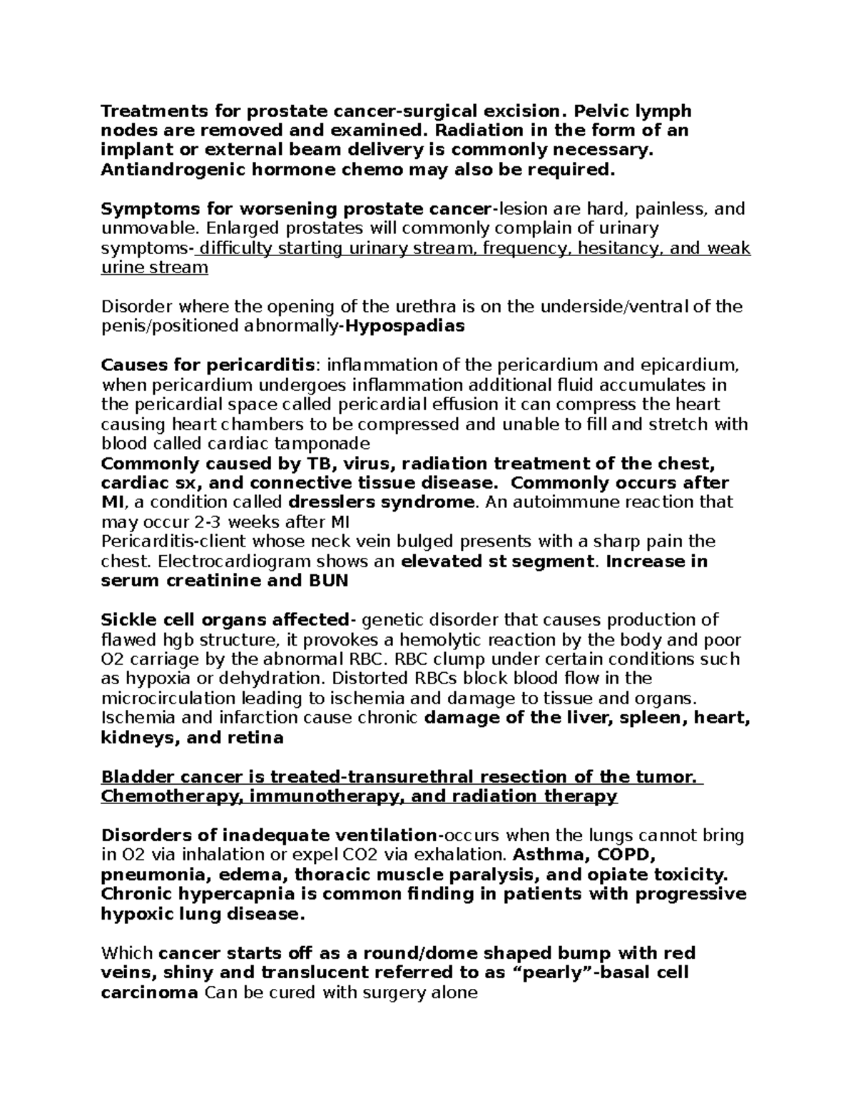 Patho study guide - Treatments for prostate cancer-surgical excision ...