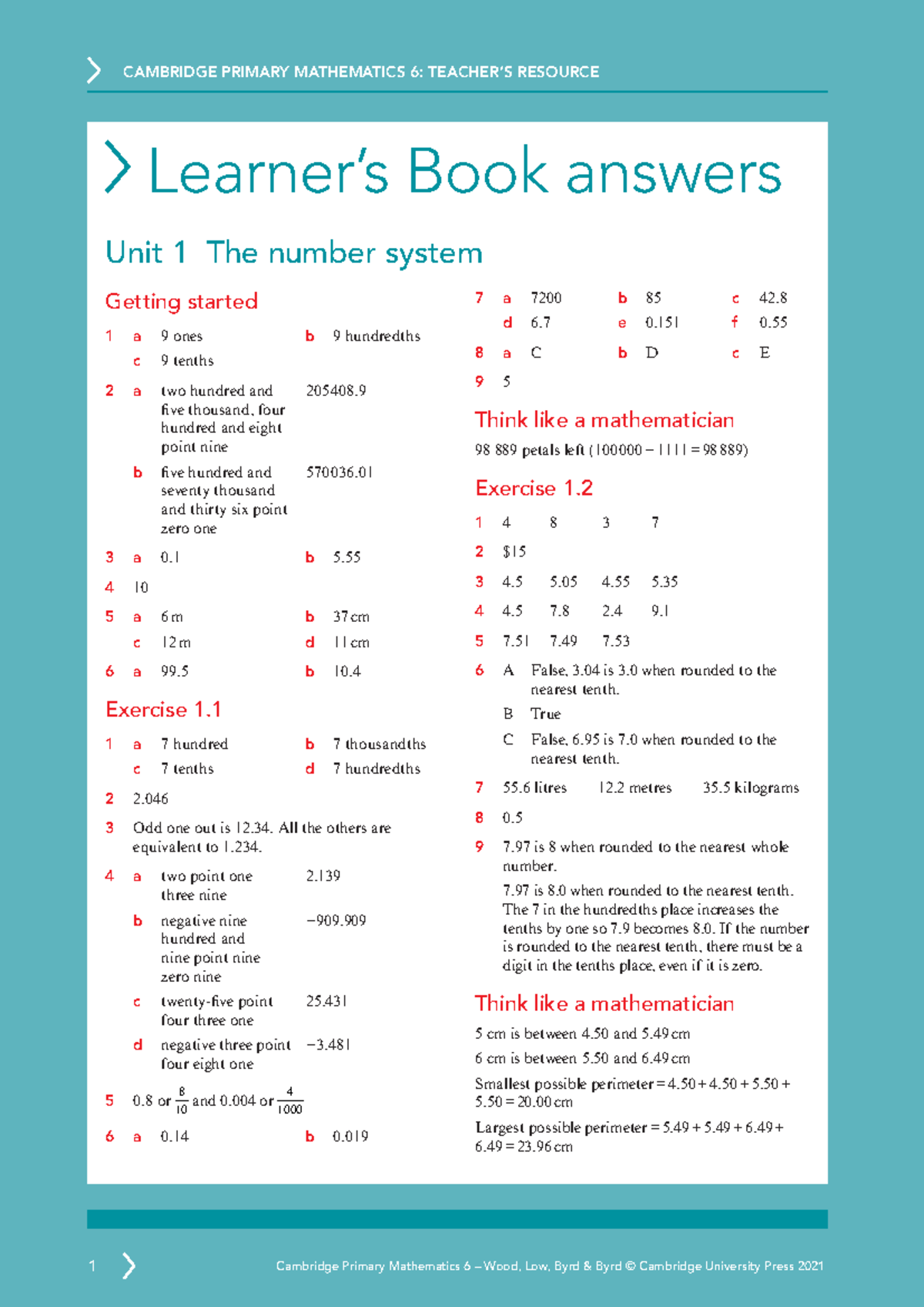 CAMBRIDGE MATHS GRADE 6 SECOND EDITION LEARNER BOOK SOLUTIONS - Studocu
