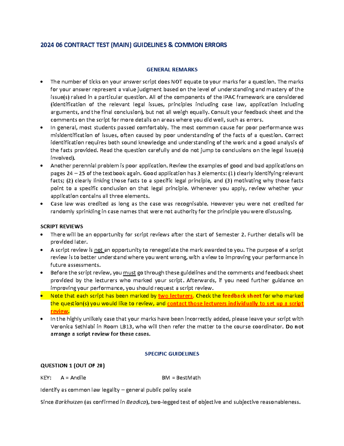 2024 06 Contract TEST MAIN Guidelines: Common Errors & Key Insights ...