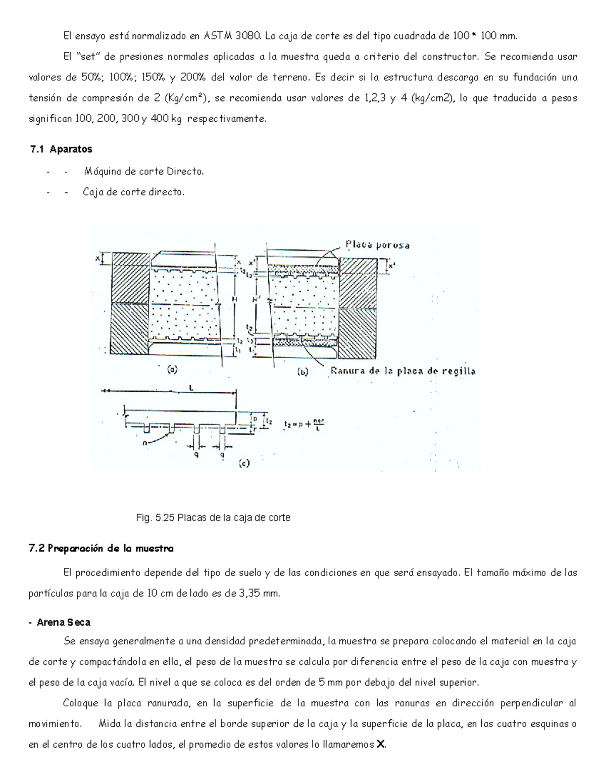 Analisis DE Corte Directo - El ensayo está normalizado en ASTM 3080. La ...