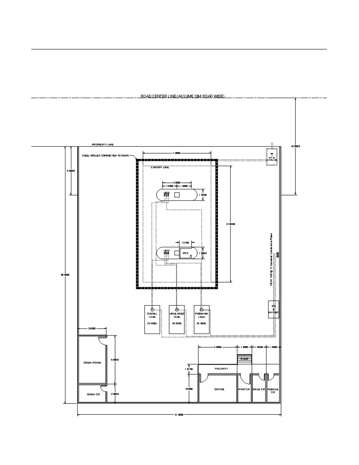 406428477 Gasoline Station floor Plan - DIESEL TANK 24,000L UNLEADED ...