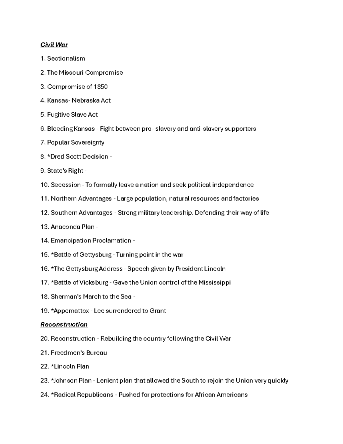 US History Project Final - Civil War Sectionalism The Missouri ...