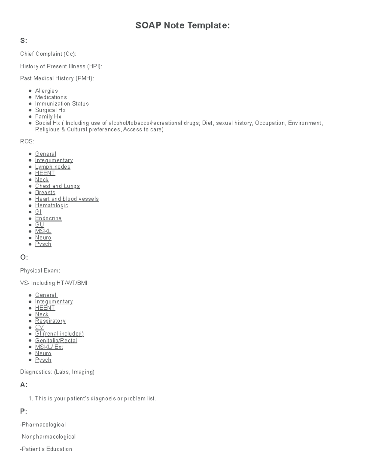 SOAP Note Reference - NURS-6306-90L-Fall 2025 - SOAP Note Template: S ...