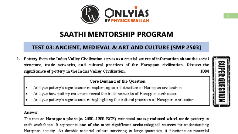 SMP2503 Ancient & Medieval Art: Significance of Pottery & Gupta Coins ...