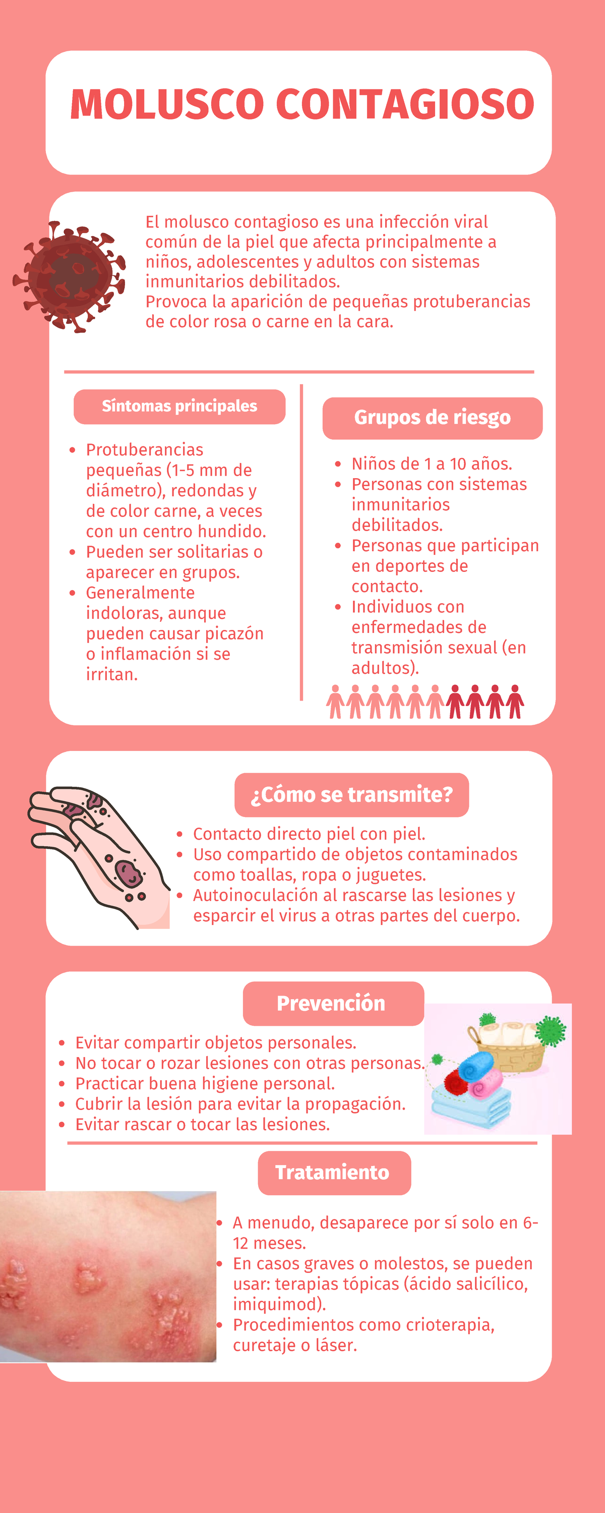 Infografía sobre el Molusco Contagioso: Síntomas y Prevención - Studocu