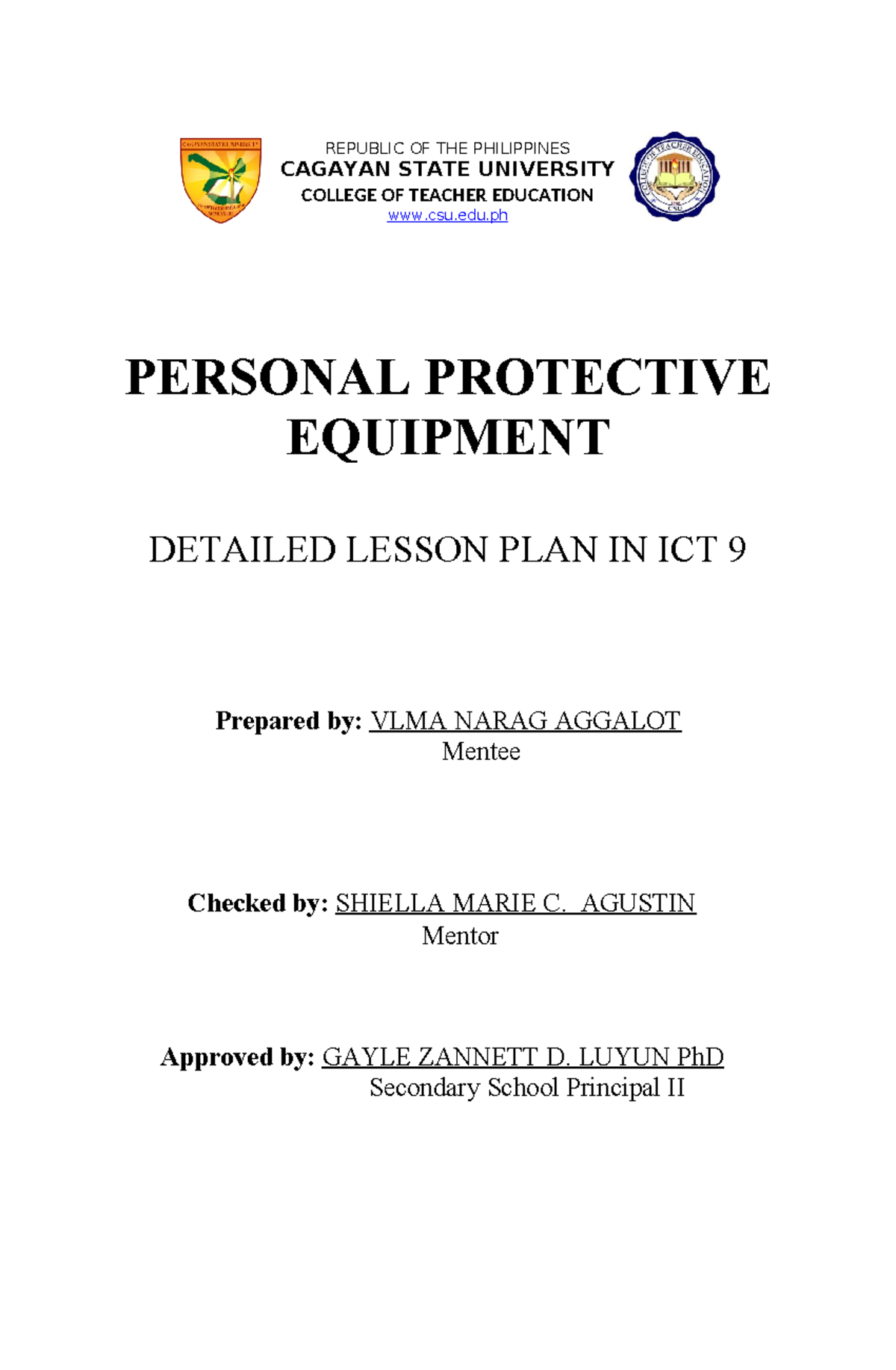 DLP FOR Final DEMO - TLE COOKERY - REPUBLIC OF THE PHILIPPINES CAGAYAN ...