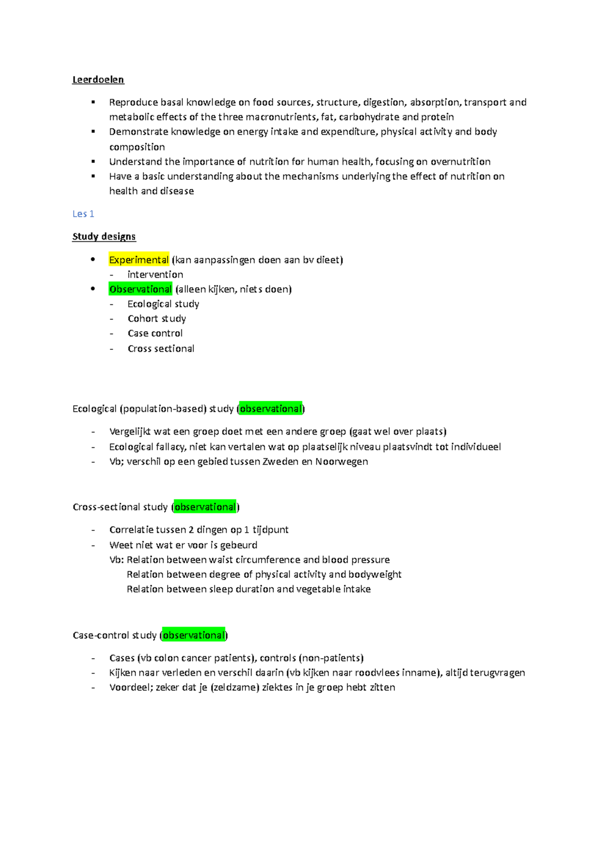 Macronutrients and Energy: Key Concepts for Nutrition Studies - Studeersnel