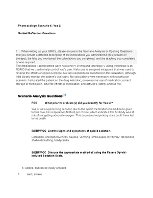 Harry hadley vsim - VSIM with answers - Pharmacology Scenario 6: Harry ...