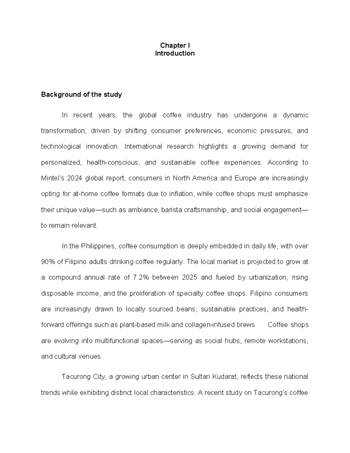 Consumer Trends And Purchase Motivations In Coffee Shops 083542 Studocu