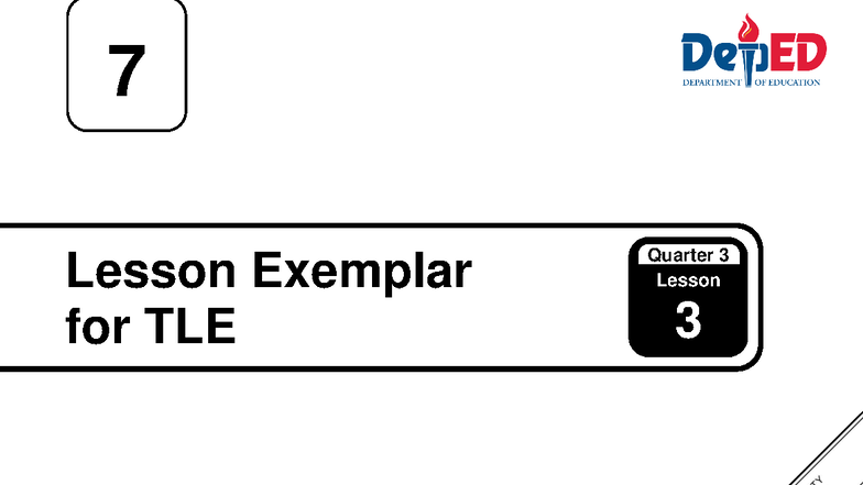 Q3 LE TLE 7 Lesson 3 Exemplar: Issues & Trends in Hospitality - Studocu