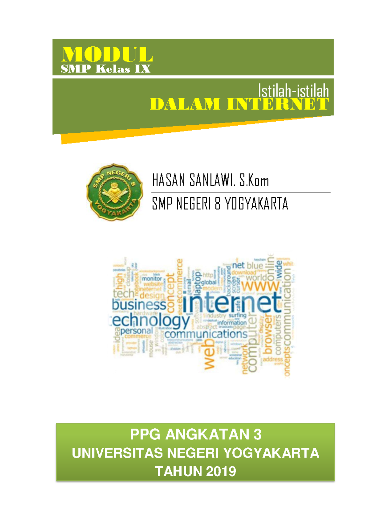 Modul Bahan Ajar Kelas IX: Istilah dan Konsep dalam Internet - Studocu