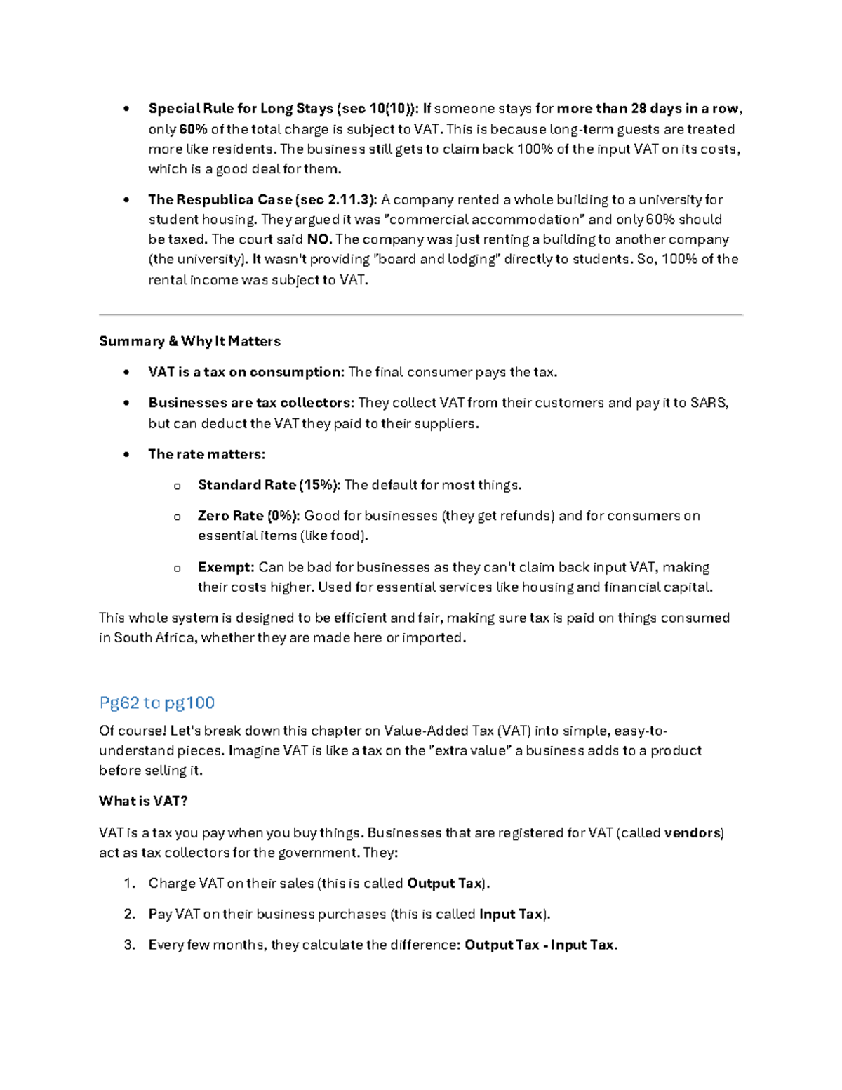 Teach ME VAT Part 2: Understanding Long Stays and Exempt Supplies - Studocu