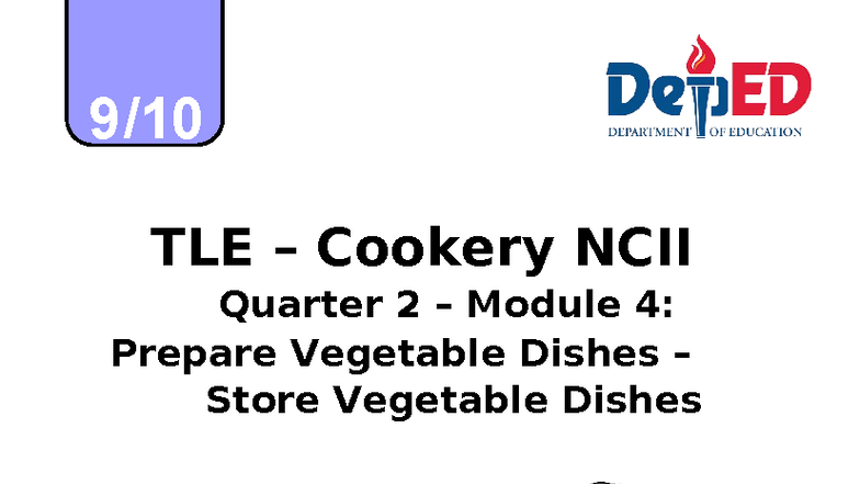 Module 4: Storing Vegetable Dishes - TLE 10 Cookery Guide - Studocu