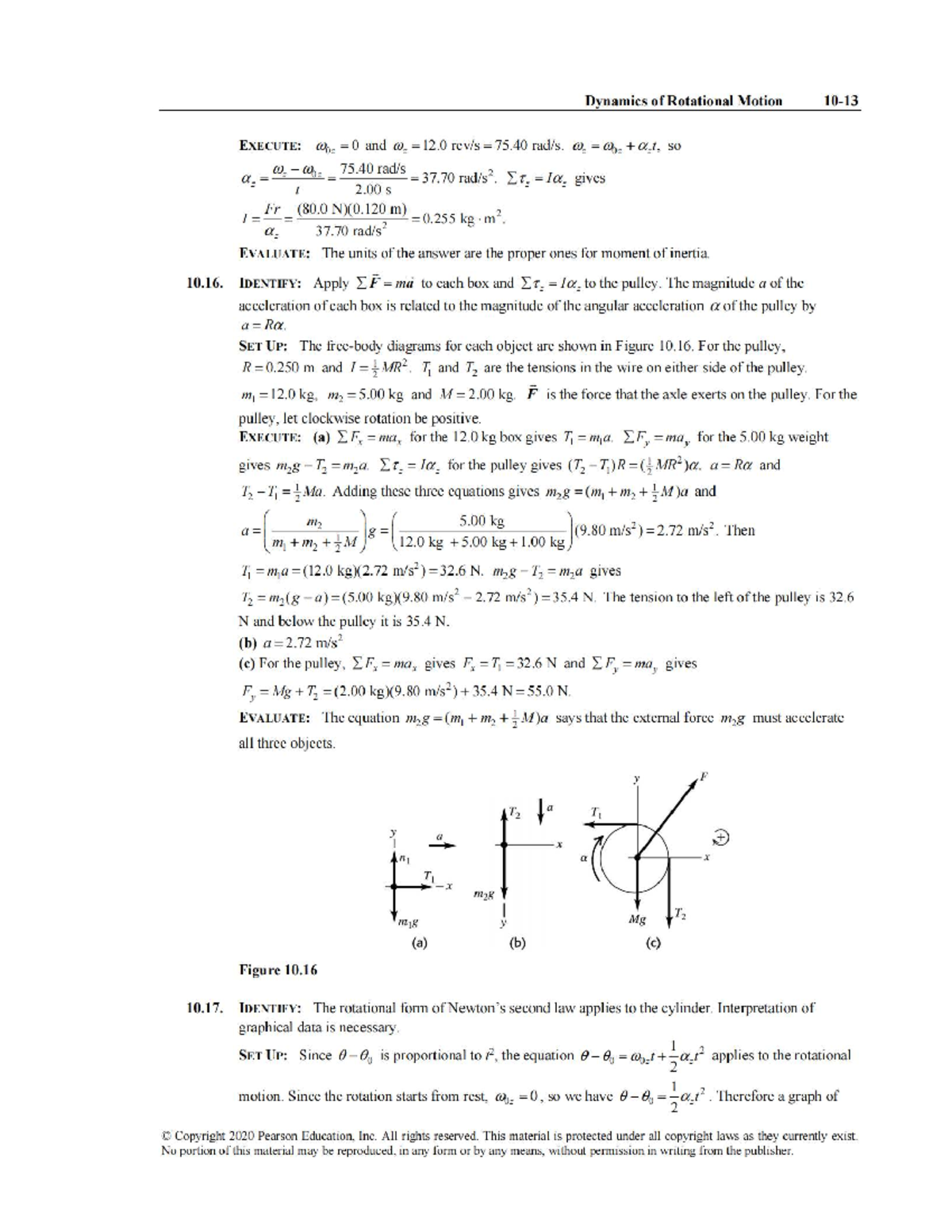 Dynamics of Rotational Motion: University Physics Solutions (Ch. 10) - Studocu