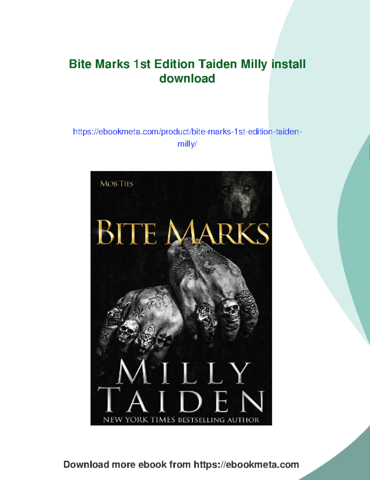 Bite Marks 1st Edition by Milly Taiden - Download Now! - Studocu
