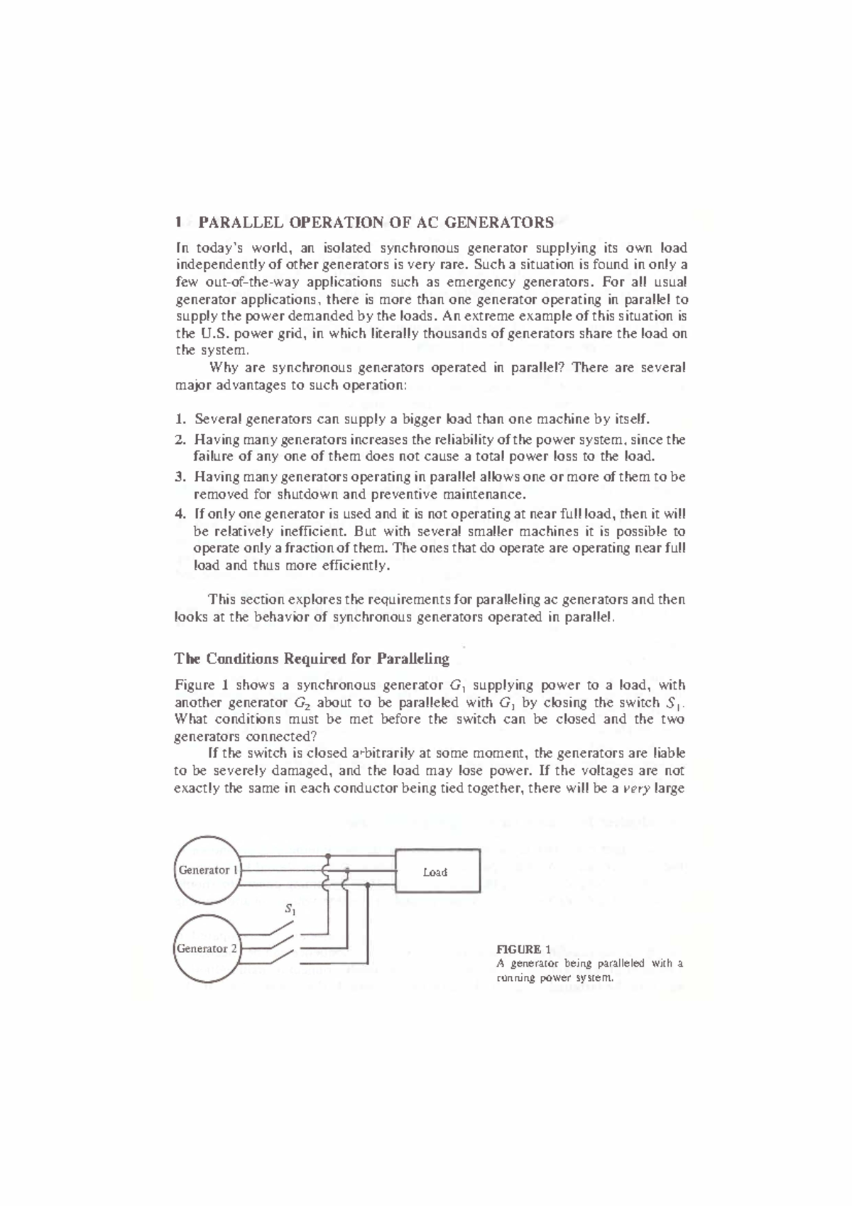 Parallel Operation of Synchronous Generators - Key Concepts and ...
