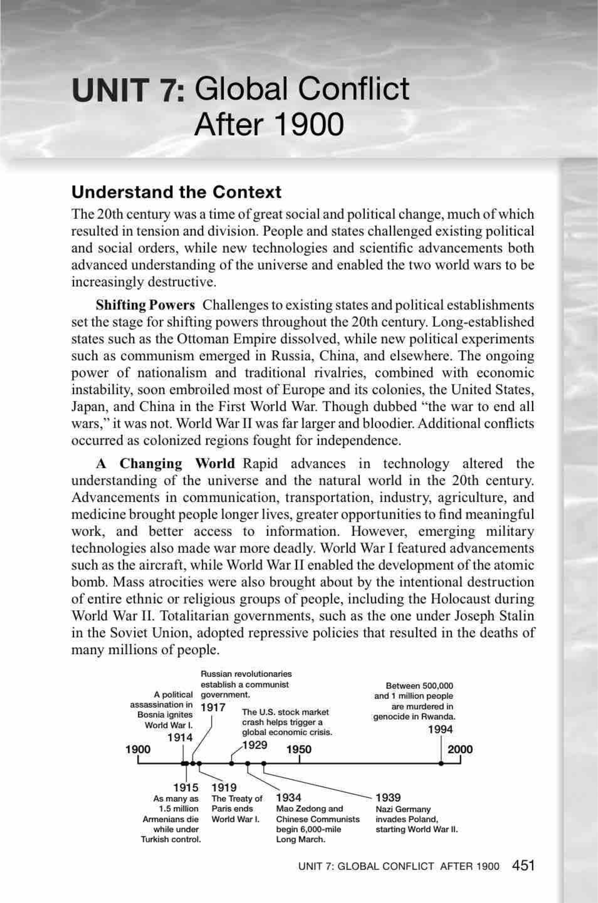 Unit 7: Global Conflict After 1900 - Key Themes and Events - Studocu