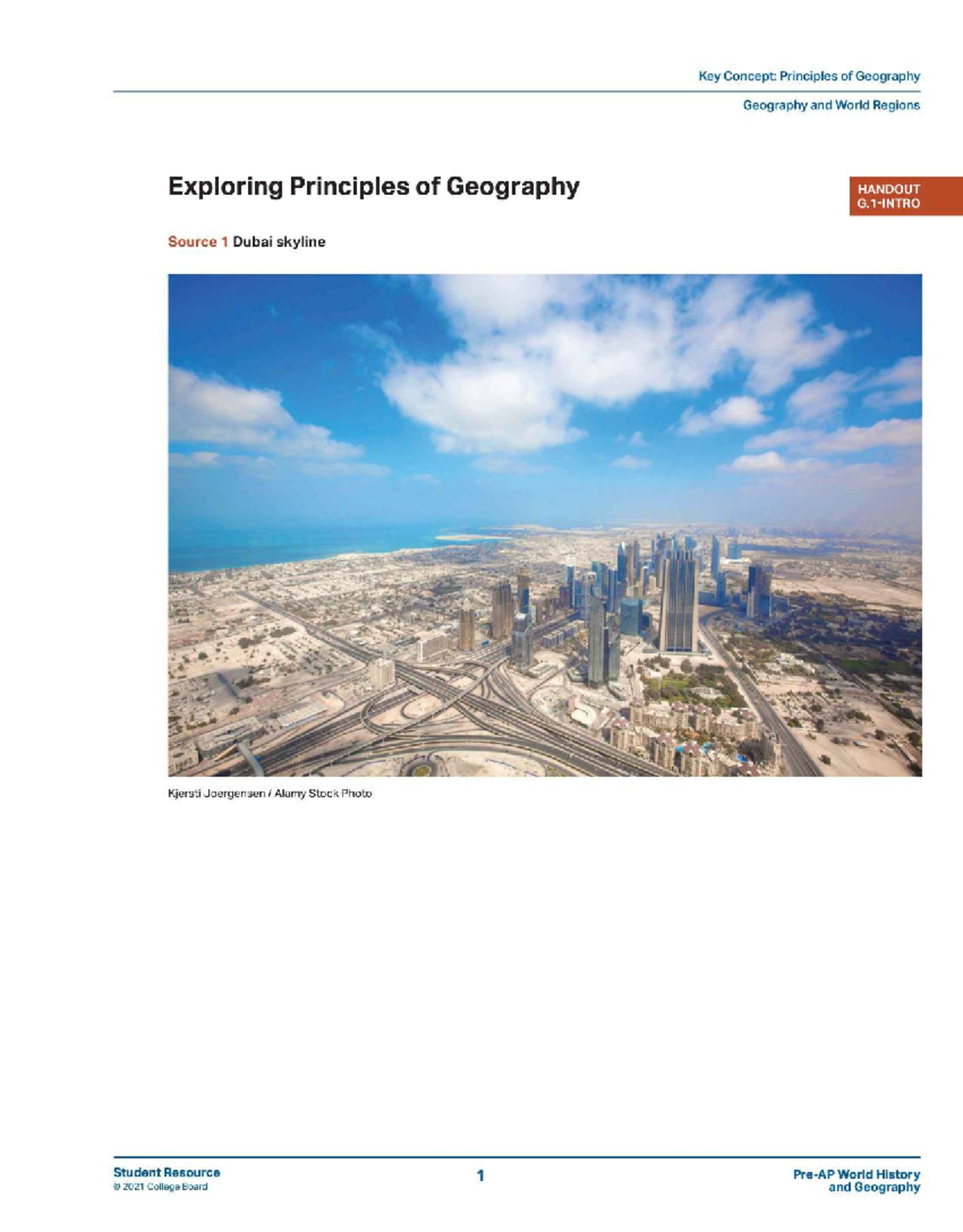 Key Concept: Principles of Geography - World Regions Handout - Studocu