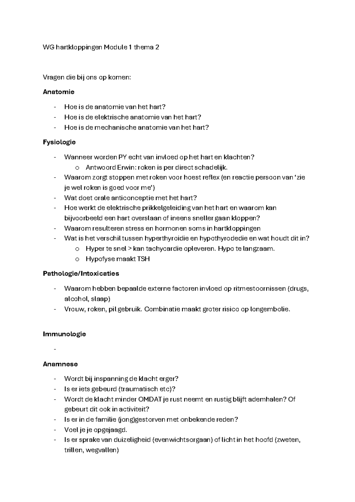 WG Hartkloppingen Module 1: Anatomie en Fysiologie van het Hart ...