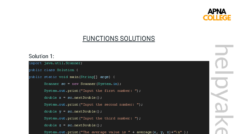 Functions Solutions for Beginners - Essential Guide - Studocu