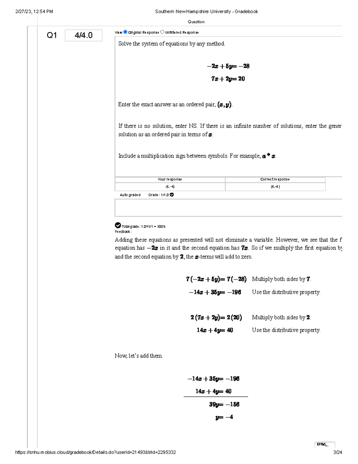 MATH 102 Module Eight Problem Set Solutions and Explanations - Studocu