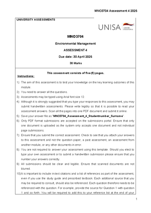 98766 - Unisa - BCom in Supply Chain And Operation Management - Studocu