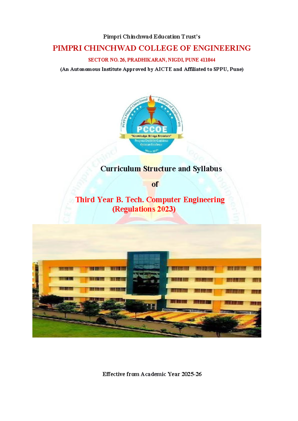 Curriculum Structure and Syllabus for T.Y. B.Tech. Computer Engineering ...