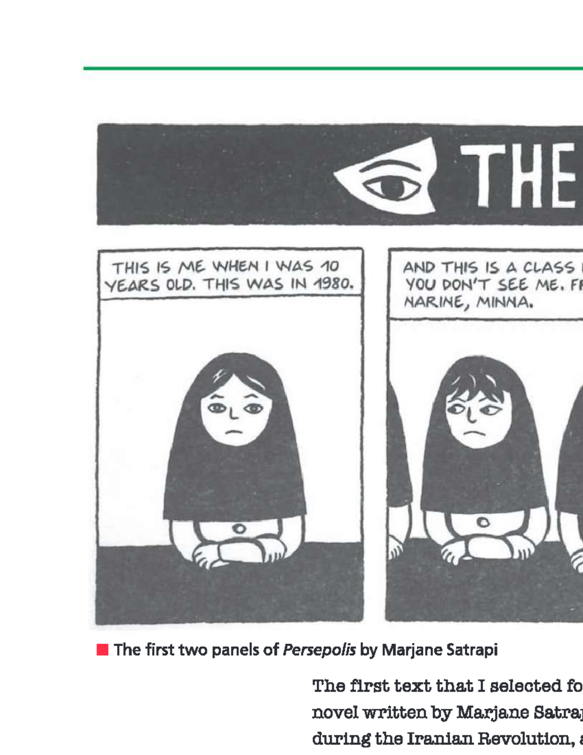 English IO: Analysis of Persepolis and Global Issues in Literature ...