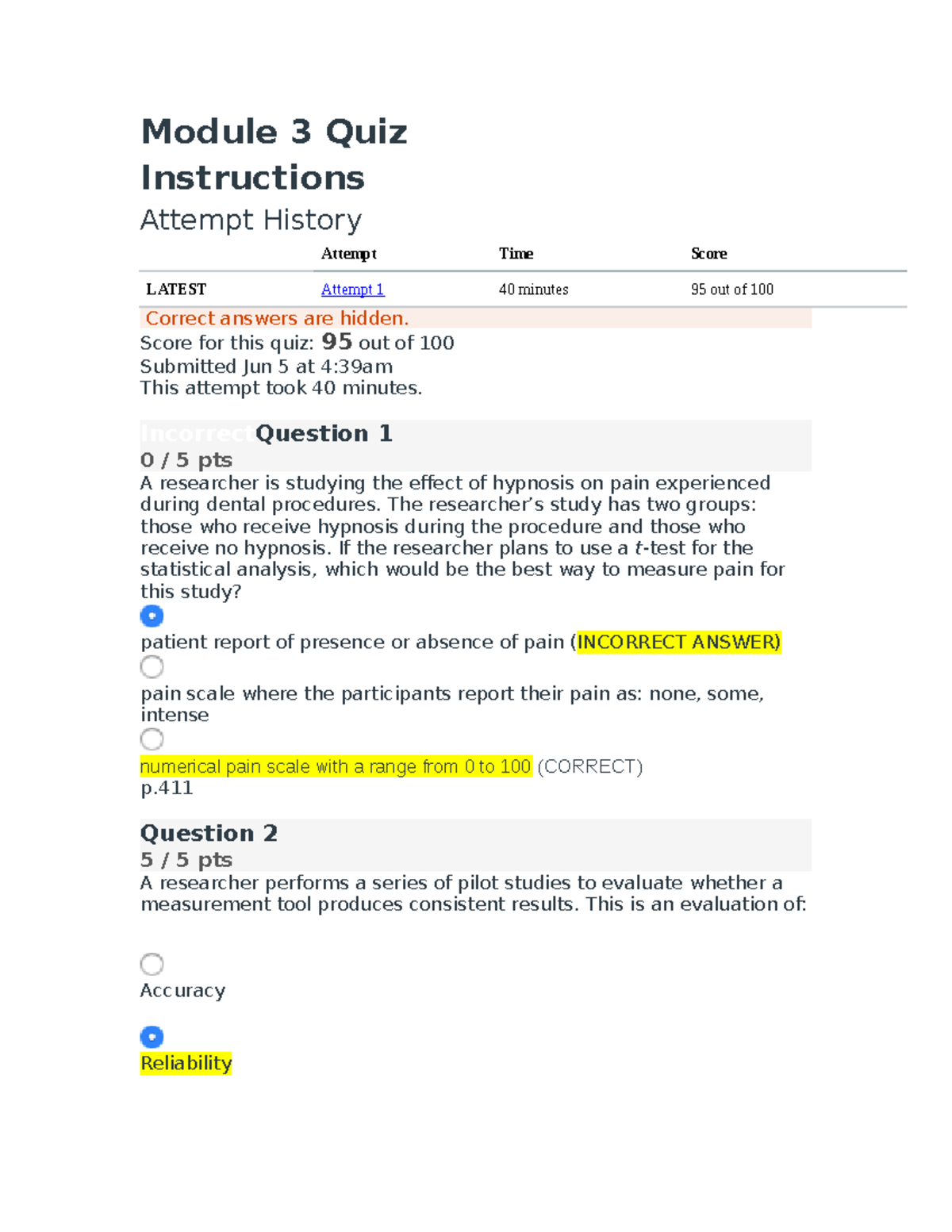 Module 3 Quiz Notes - Key Concepts & Correct Answers - Studocu
