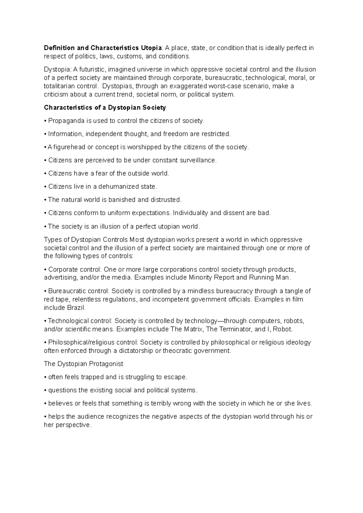 Characteristics of a Dystopian Society: Key Features and Controls ...