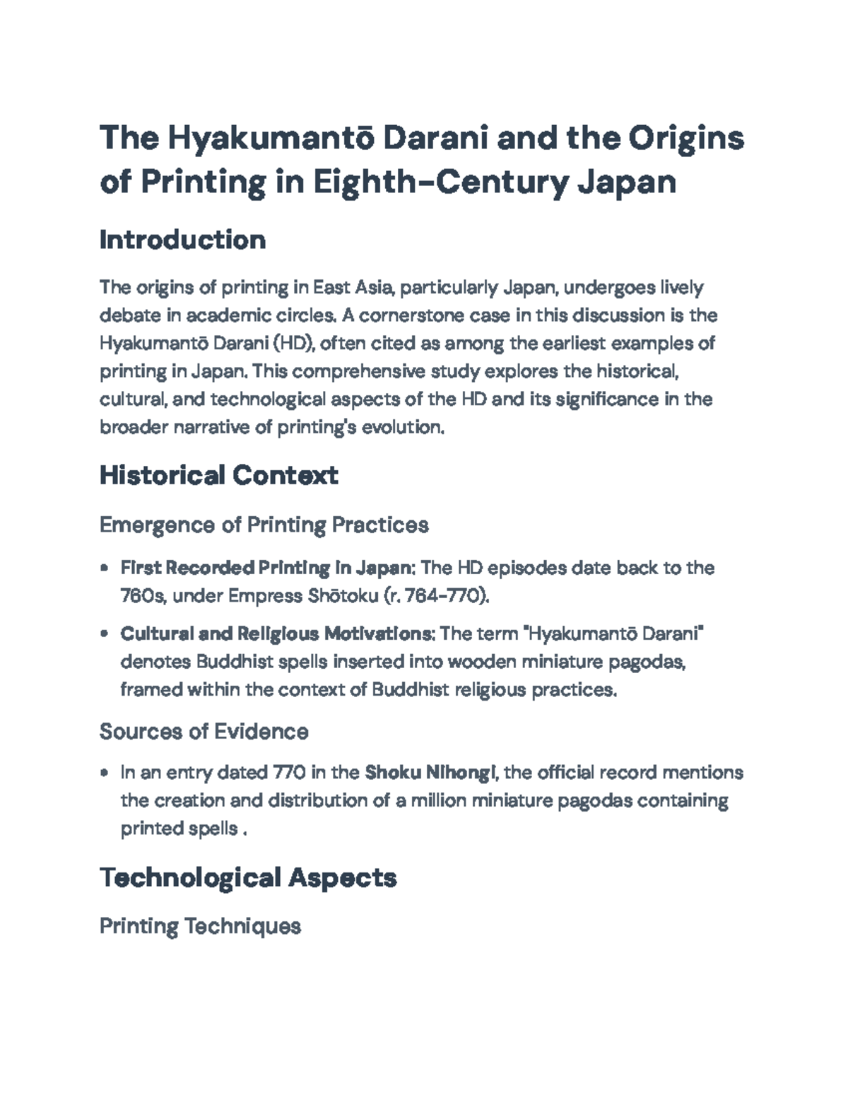 The Hyakumantō Darani: Early Printing and Its Impact in 8th-Century ...
