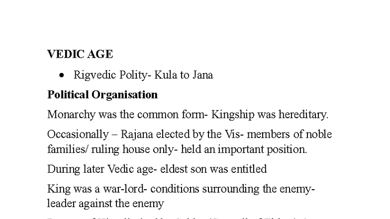 Ancient India Polity: Vedic Age Political Organization and Governance ...