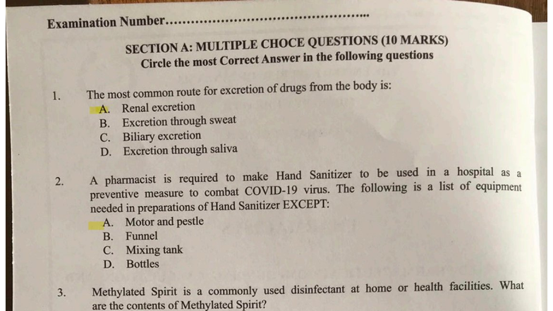 Pharmacy Exam Prep: MCQs & Long Answer Questions (Course Code: 1.1 ...