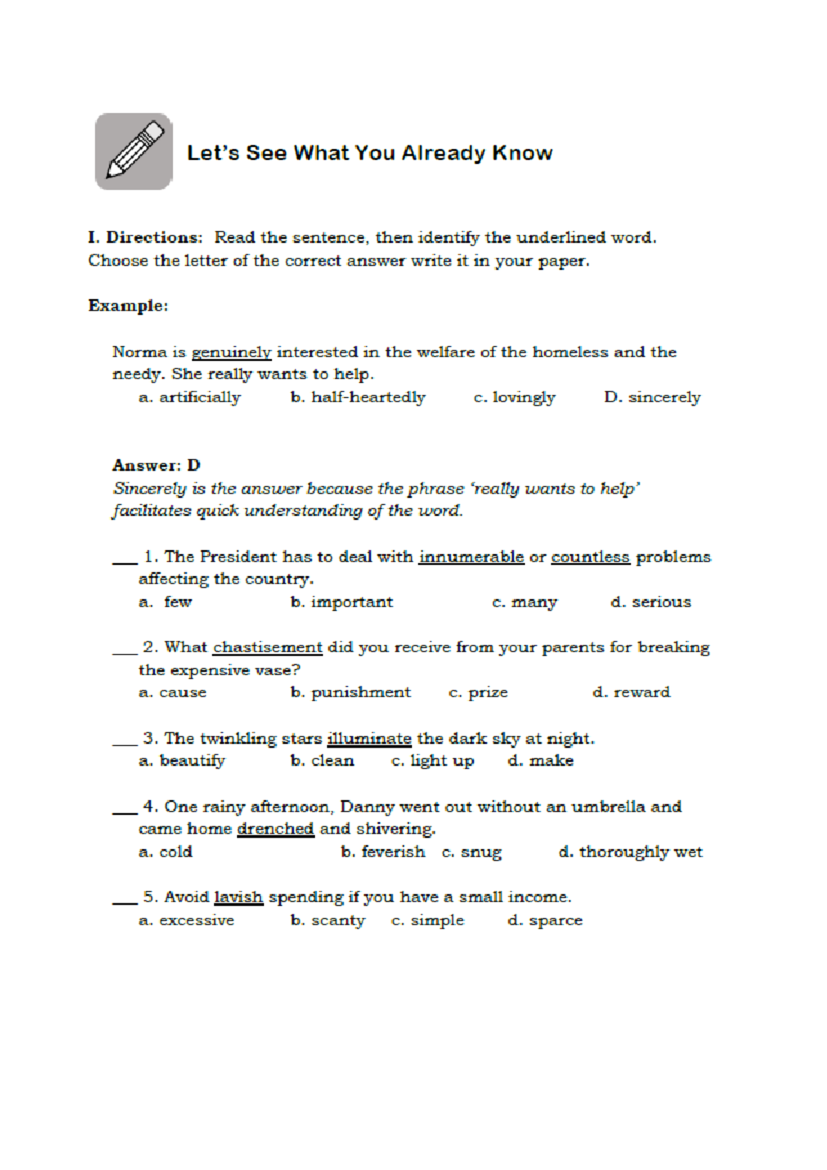 LS1-English JHS (Context Clues) - Understanding Vocabulary through ...