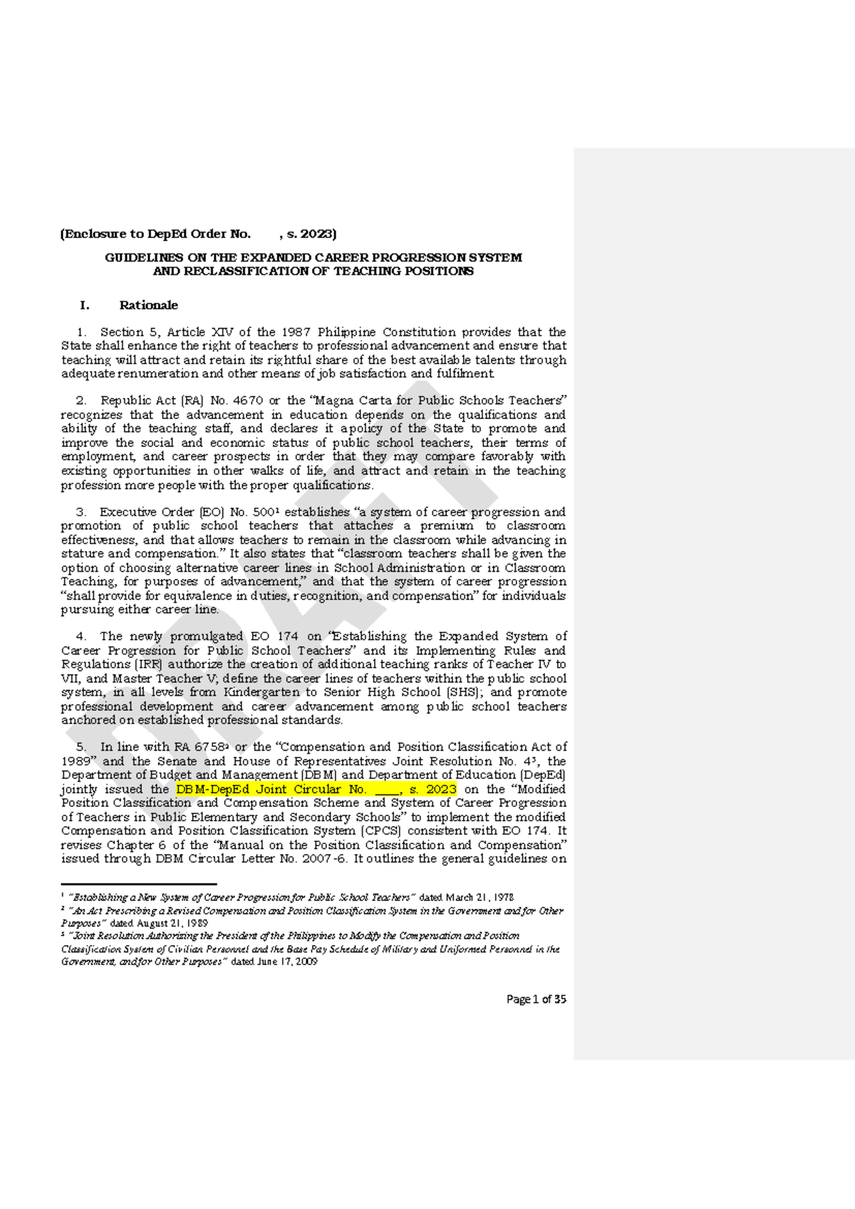Guidelines on the Expanded Career Progression System (ECP) for Teachers ...