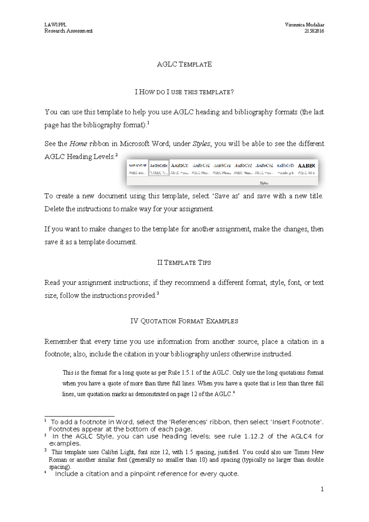AGLC Template - sdf - LAW1PPL Vironnica Mudaliar Research Assessment ...