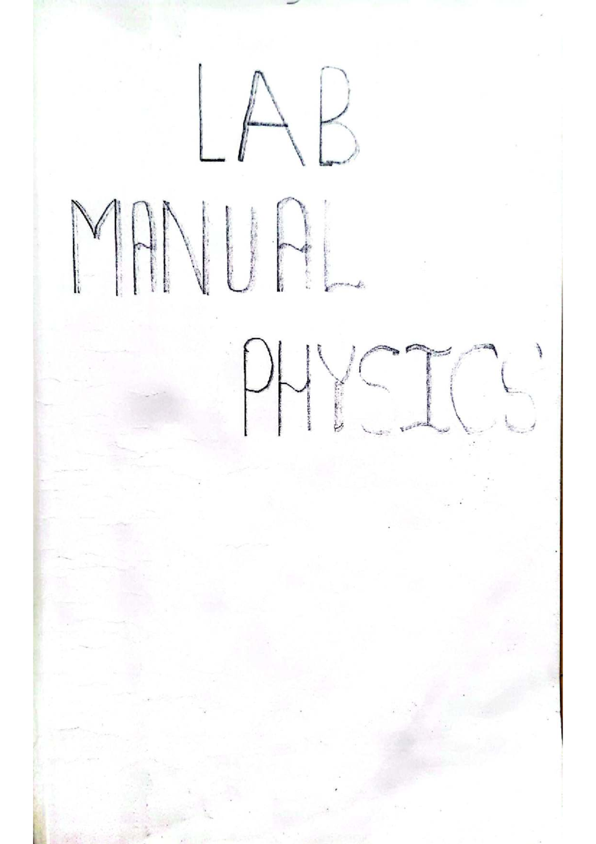 LAB MANUAL PHYSICS 1: Experiments on Gravity, Capacitance, and Waves ...