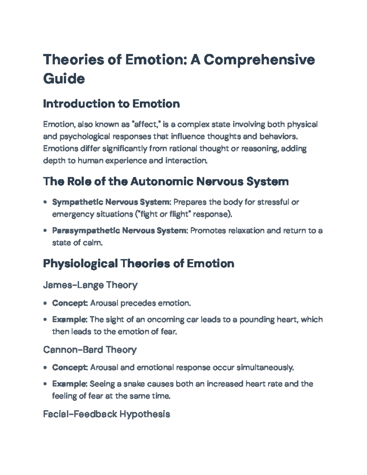 Theories of Emotion: A Comprehensive Guide (Psychology 101) - Theories ...