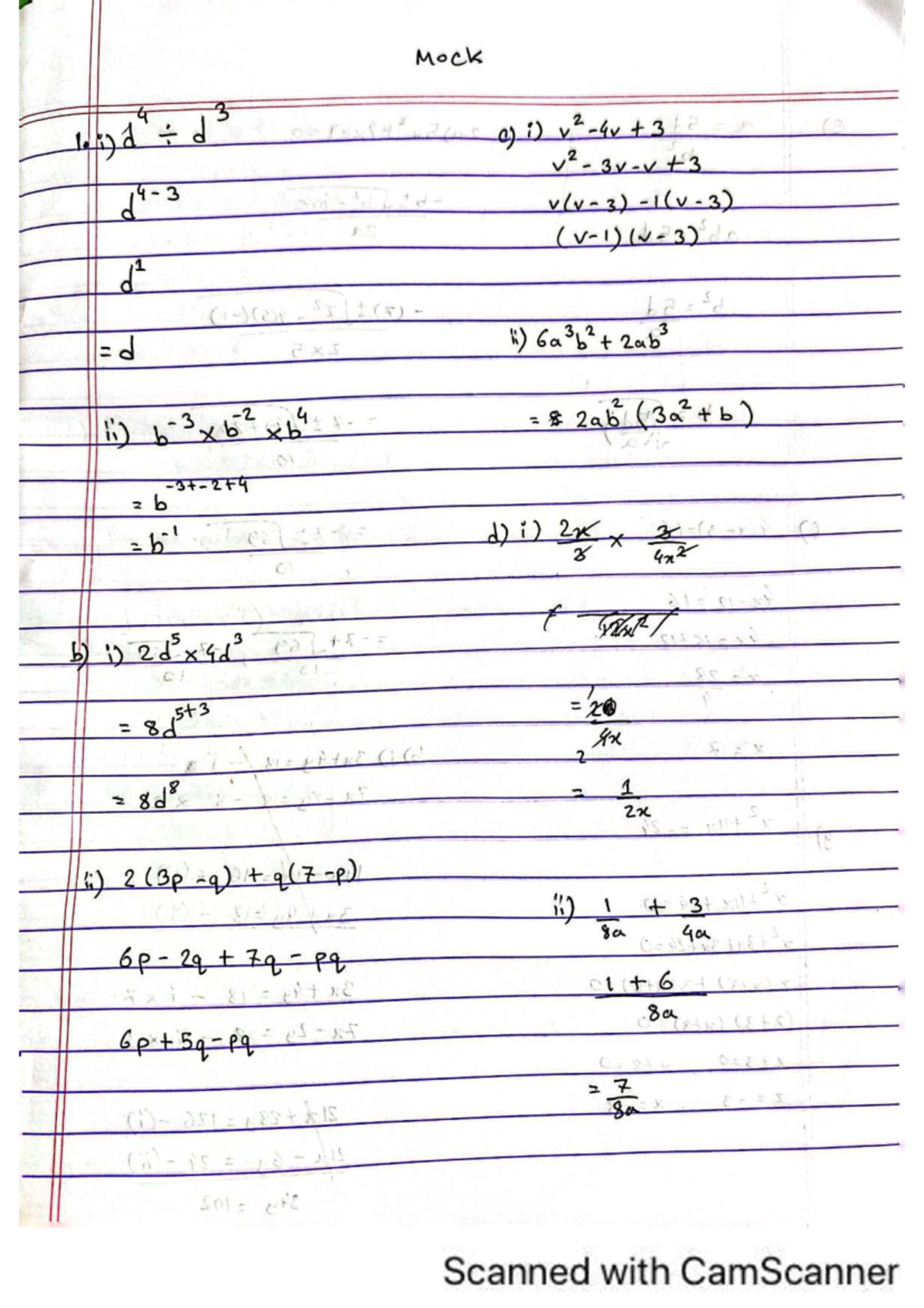 Mathematics Mock Exam 1: Complex Calculations and Analysis - Studocu