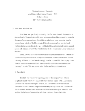 C843 Managing information security: Incident analysis and response - Studocu