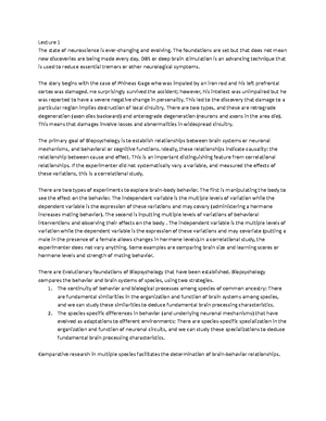 Psych 230 Notes Exam 3 Study Guide - Learning and Memory 1 In memory of ...