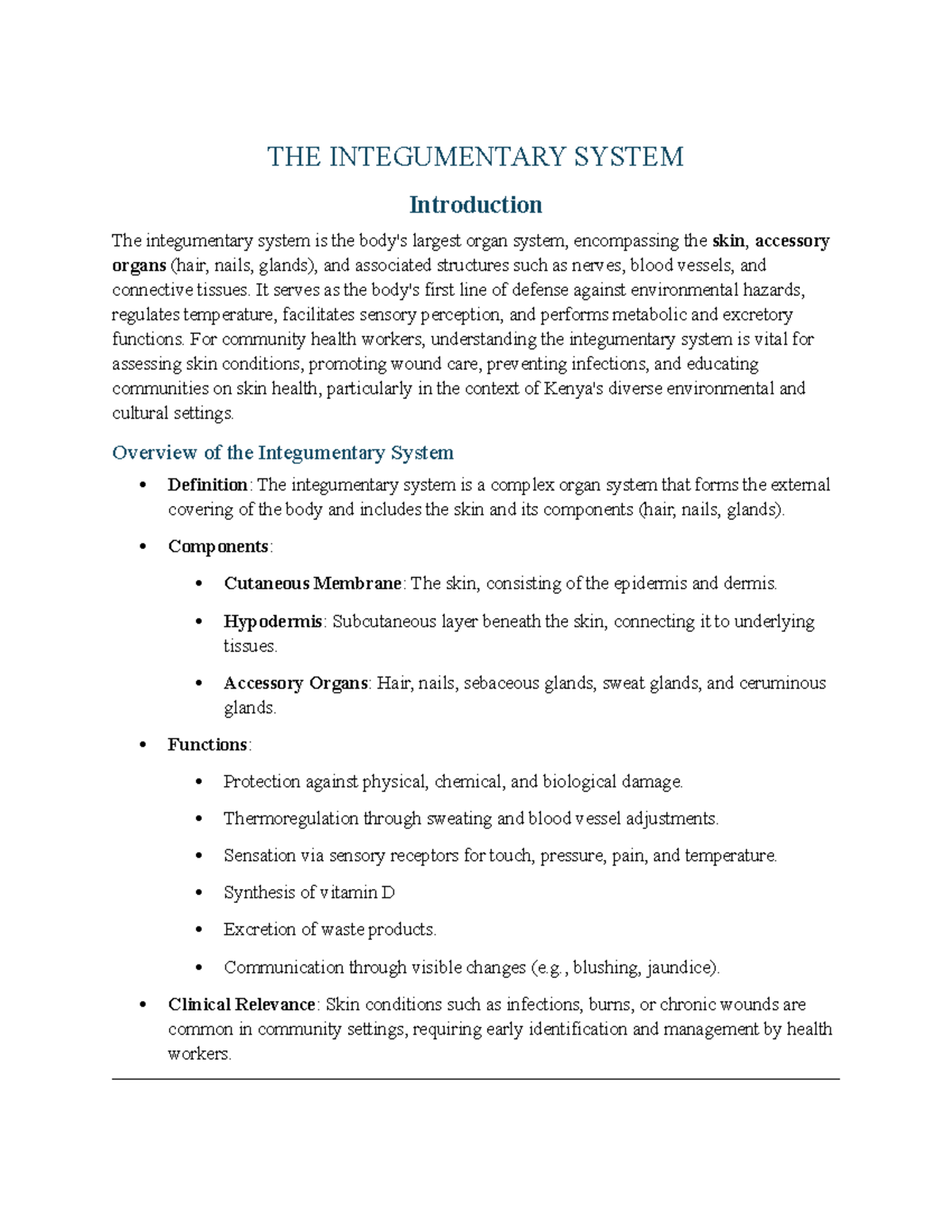 Integumentary System Overview: Functions, Structures, and Clinical ...
