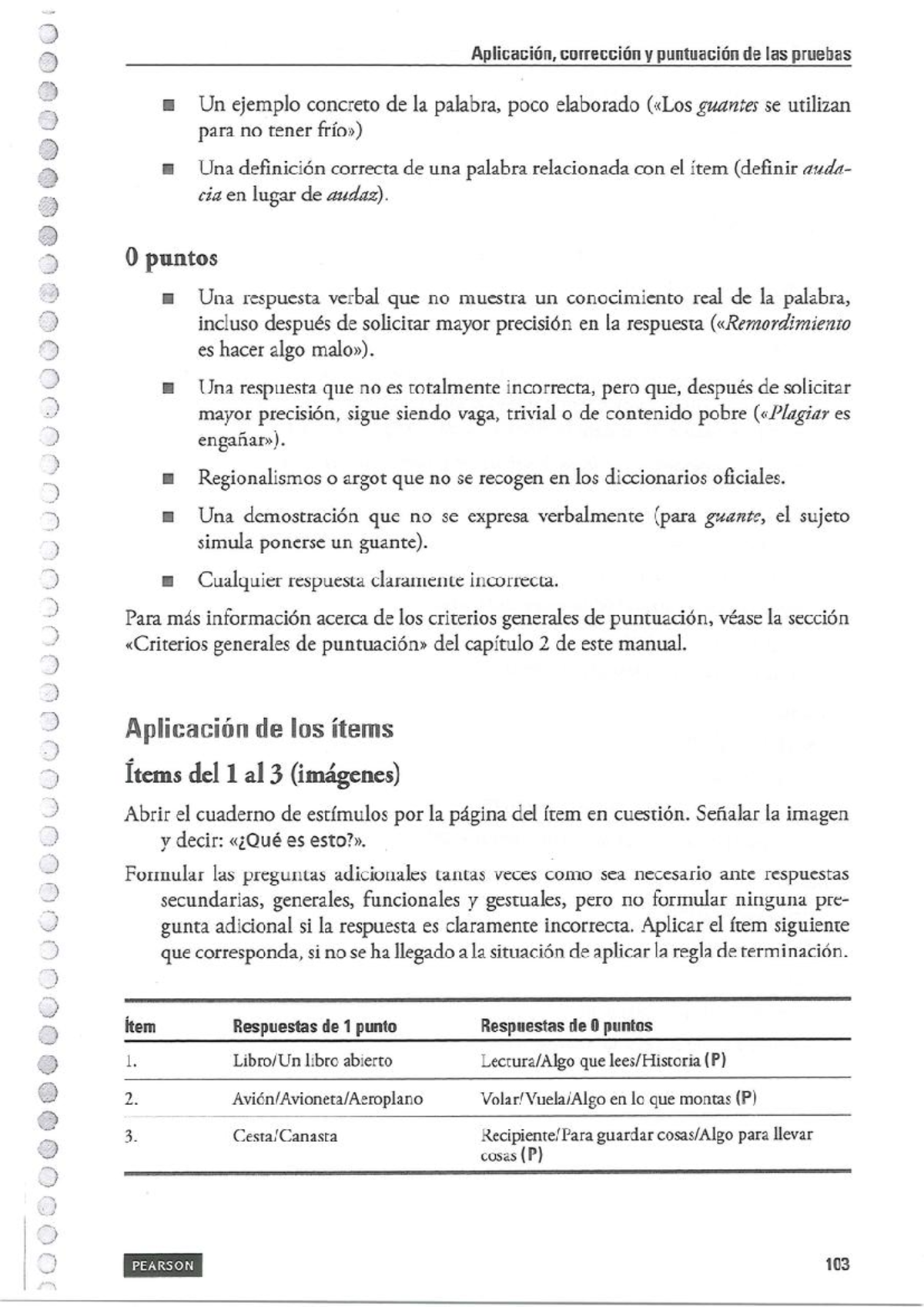 Aplicación y Corrección de Pruebas: Vocabulario - WAIS IV - Studocu
